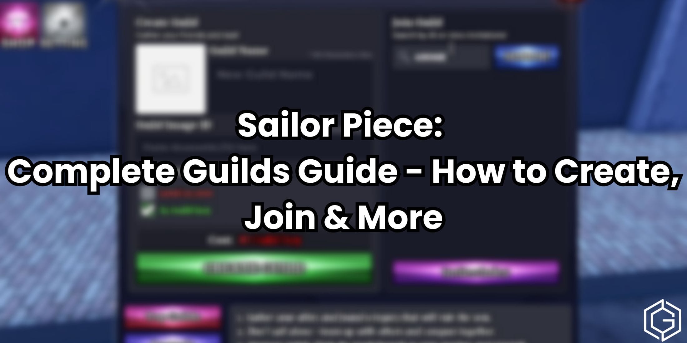 Complete Sailor Piece Guilds Guide - How to Create, Join & More